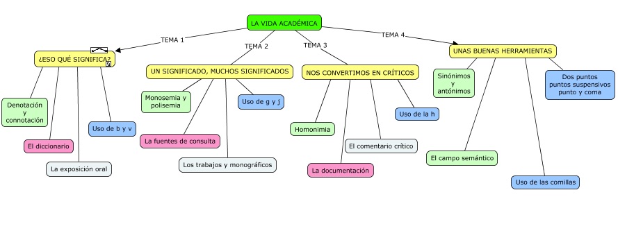 Mapa conceptual | CL1 - Orientaciones Bloque 3: La vida académica